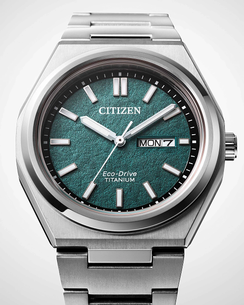 Zenshin Three-hand Green Dial Super Titanium Bracelet AW0130 Zenshin Three-hand Green Dial Super Titanium Bracelet AW0130
